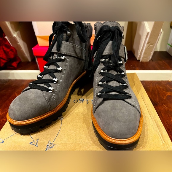 Indigo | Shoes | New Indigo Combat Boots Grey Lace Up | Poshmark